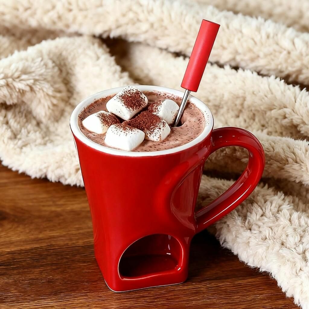 Чашка для горячего расплавления шоколада с ручкой "любовь"