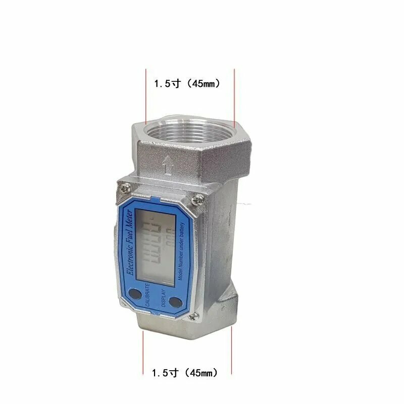 Алюминиевый электронный турбинный расходомер; для молока, воды, мочевины и топлива; термостойкий цифровой ЖК-дисплей с мгновенной индикацией