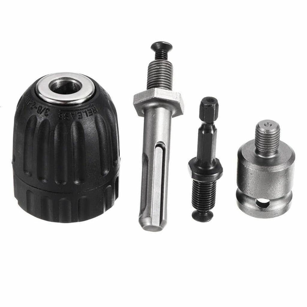 Конвертер патрона для дрели 0.8-10мм для шестигранного хвостовика с зажимом, - 4 шт