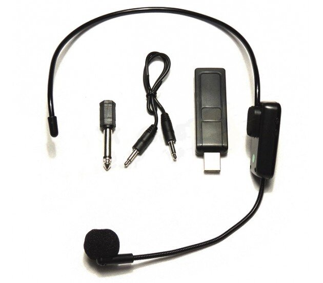 Головной беспроводной микрофон UHF (USB-приемник, ЗУ-USB)