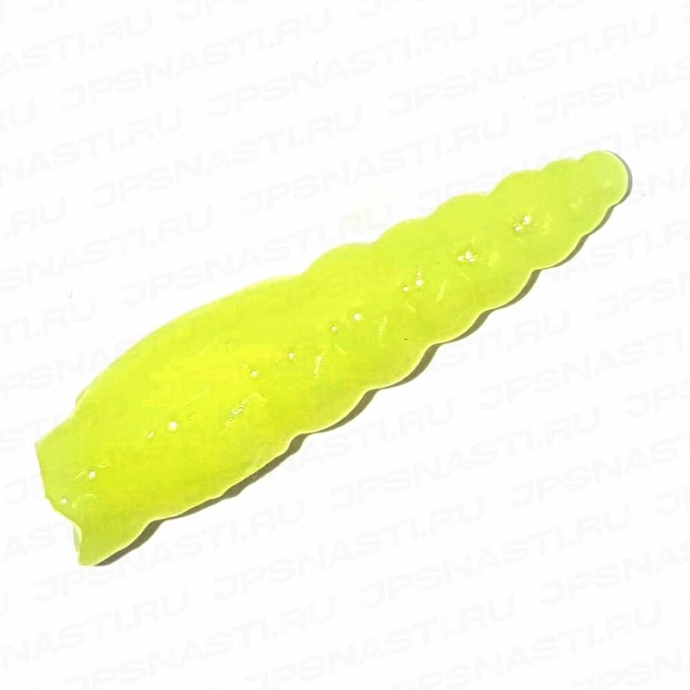 Силиконовые приманки на форель Cool Place Lichinka, шартрез, сыр / Форелевые приманки Кул Плэйс