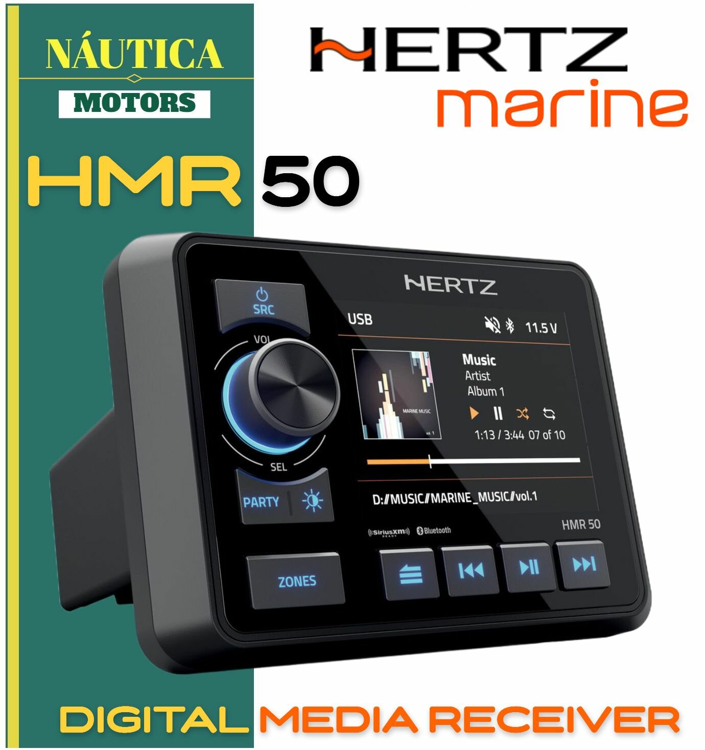 HERTZ HMR 50 - Цифровой медиа ресивер (магнитола), HERTZ HMR 50 - DIGITAL MEDIA RECEIVER