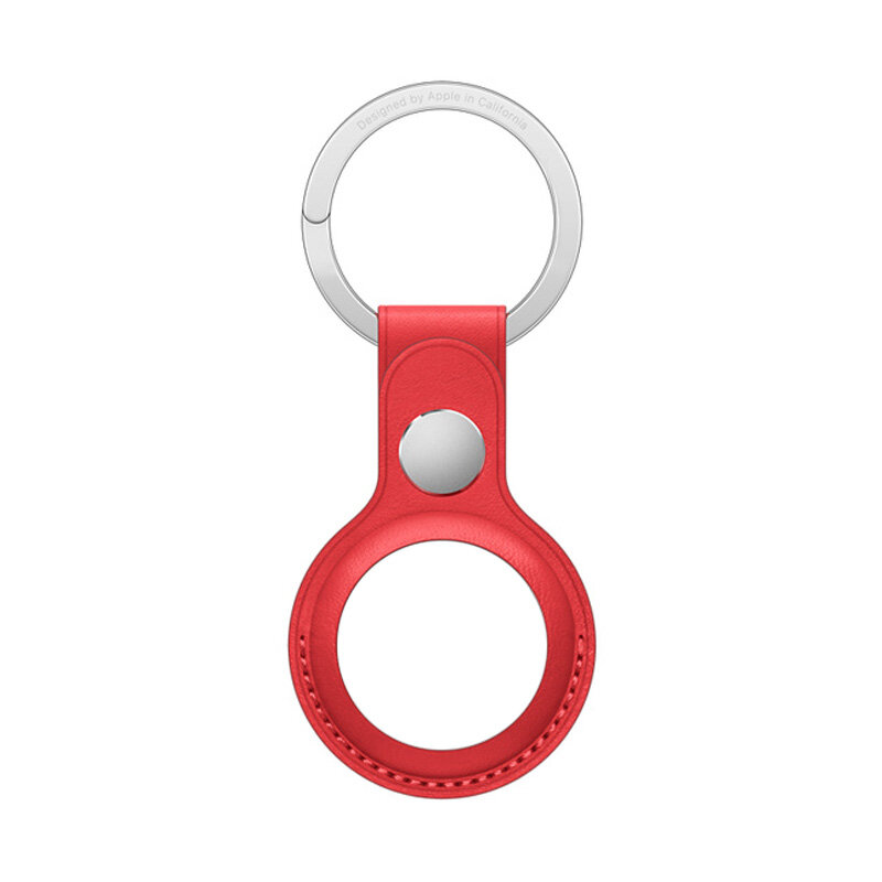 Брелок Apple кожаный для AirTag, красный, аксессуар для трекера