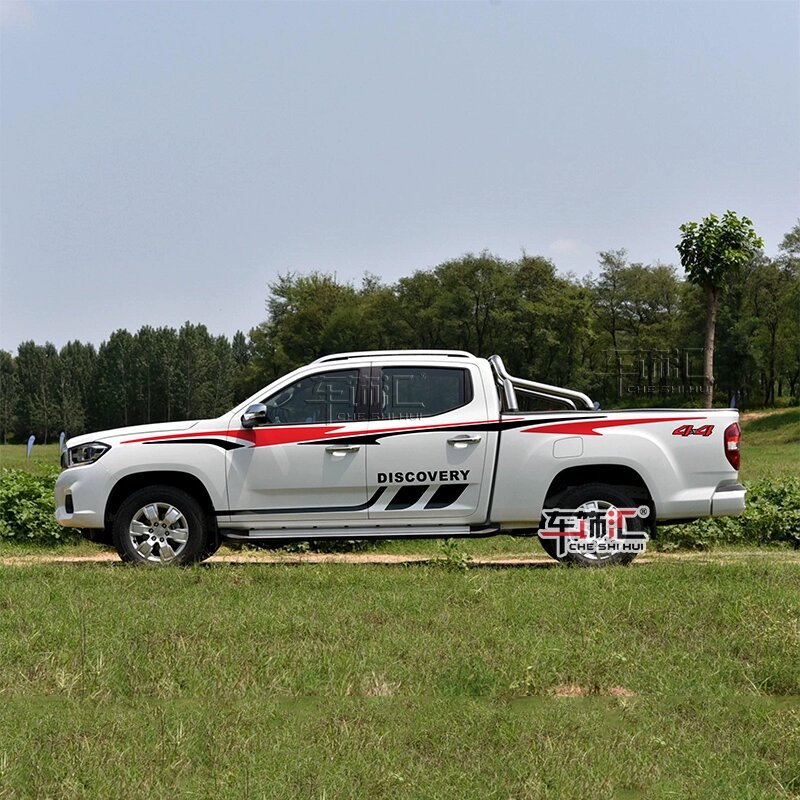 Наклейка на автомобиль SAIC Maxus T70/T60 черно-красная с импортным материалом для декора кузова