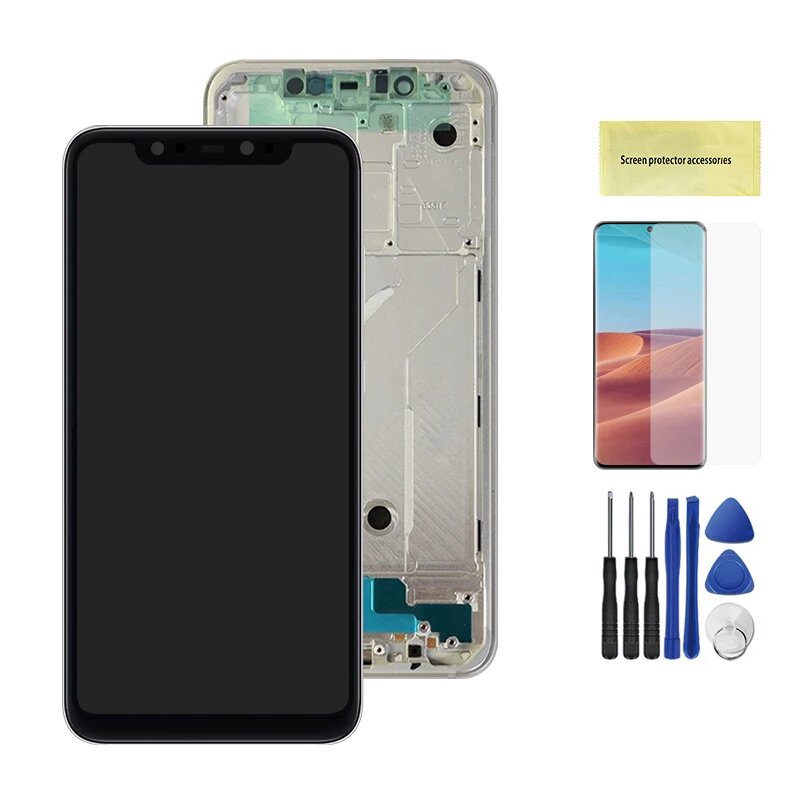 Super AMOLED для Xiaomi Mi 8, ЖК-дисплей для Xiaomi Mi8, дигитайзер сенсорного экрана, ремонт экрана с рамкой M1803E1A, замена экрана