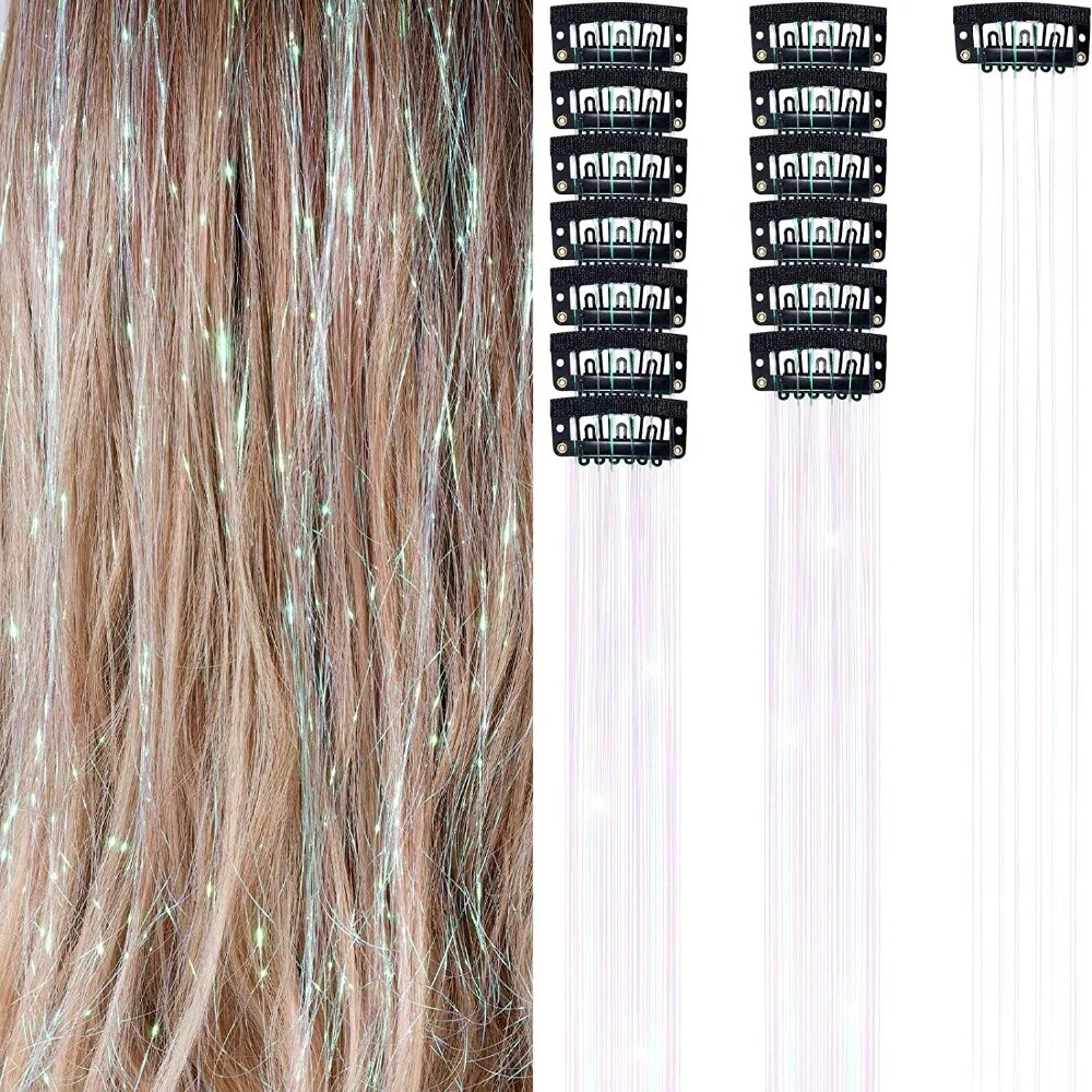 Белые накладные пряди для волос Fairy Hair 50 см