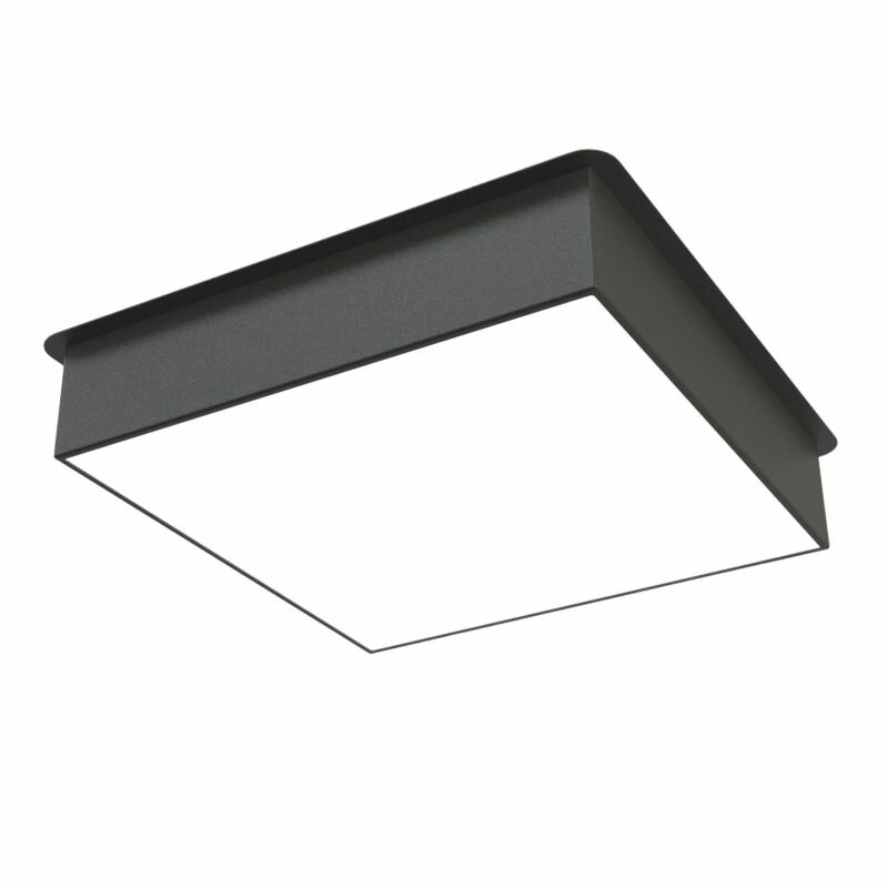 Светодиодный светильник Грильято Домино 200х200 20Вт 4000К черный