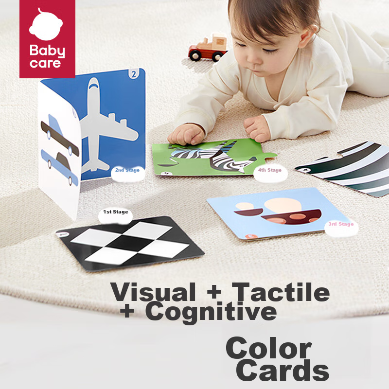 Babycare Black And White Visual Tracking Training Cards, Newborn Baby Enlightenment Early Education Cards, Baby Toys, Tracking Cards, Level 1-2