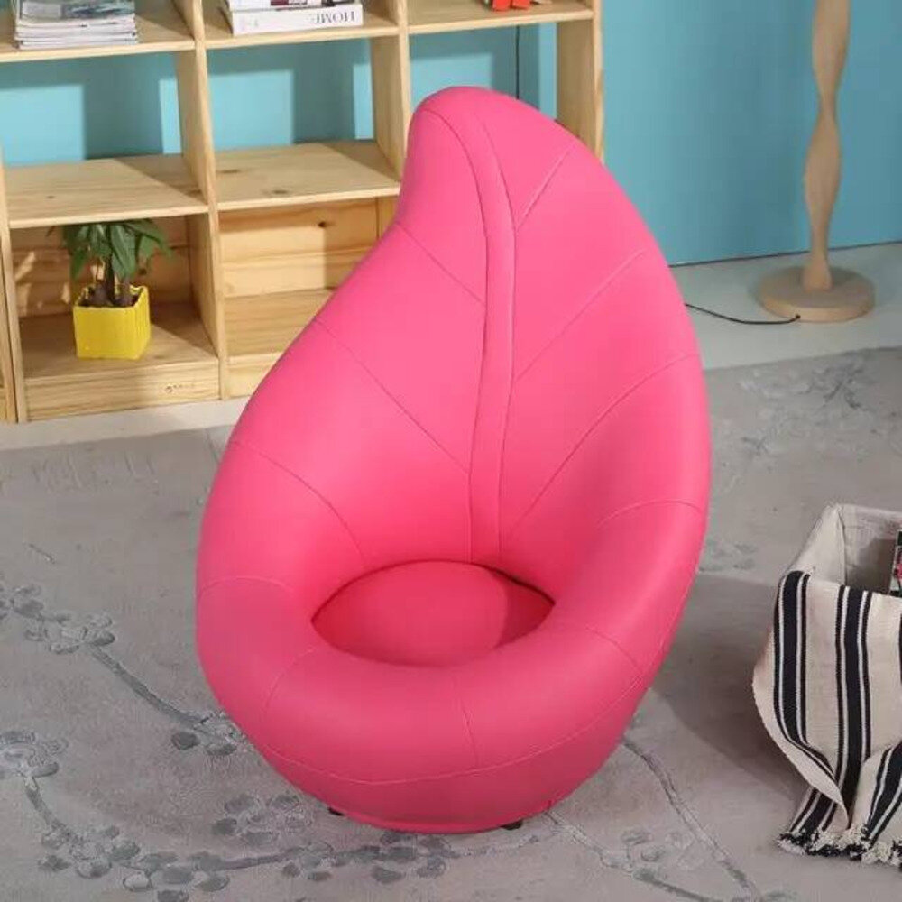 Креативный диван-кровать, кресло для отдыха на балконе с одной спинкой, милый маленький диванчик для девочек с рисунком в виде мультяшных листьев