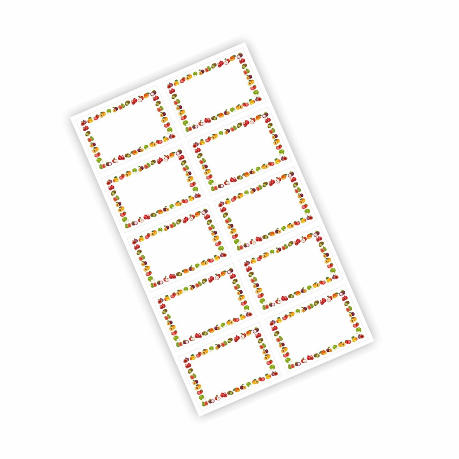 Наклейки с фруктовым бордюром, 100 шт, самоклеящиеся этикетки для хранения продуктов, кухня
