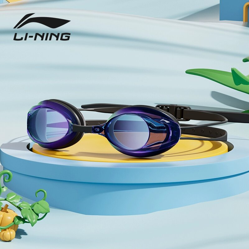 Плавательные очки Подкладка/Li Ning, анти-туманный эффект, силикон, от 3 лет