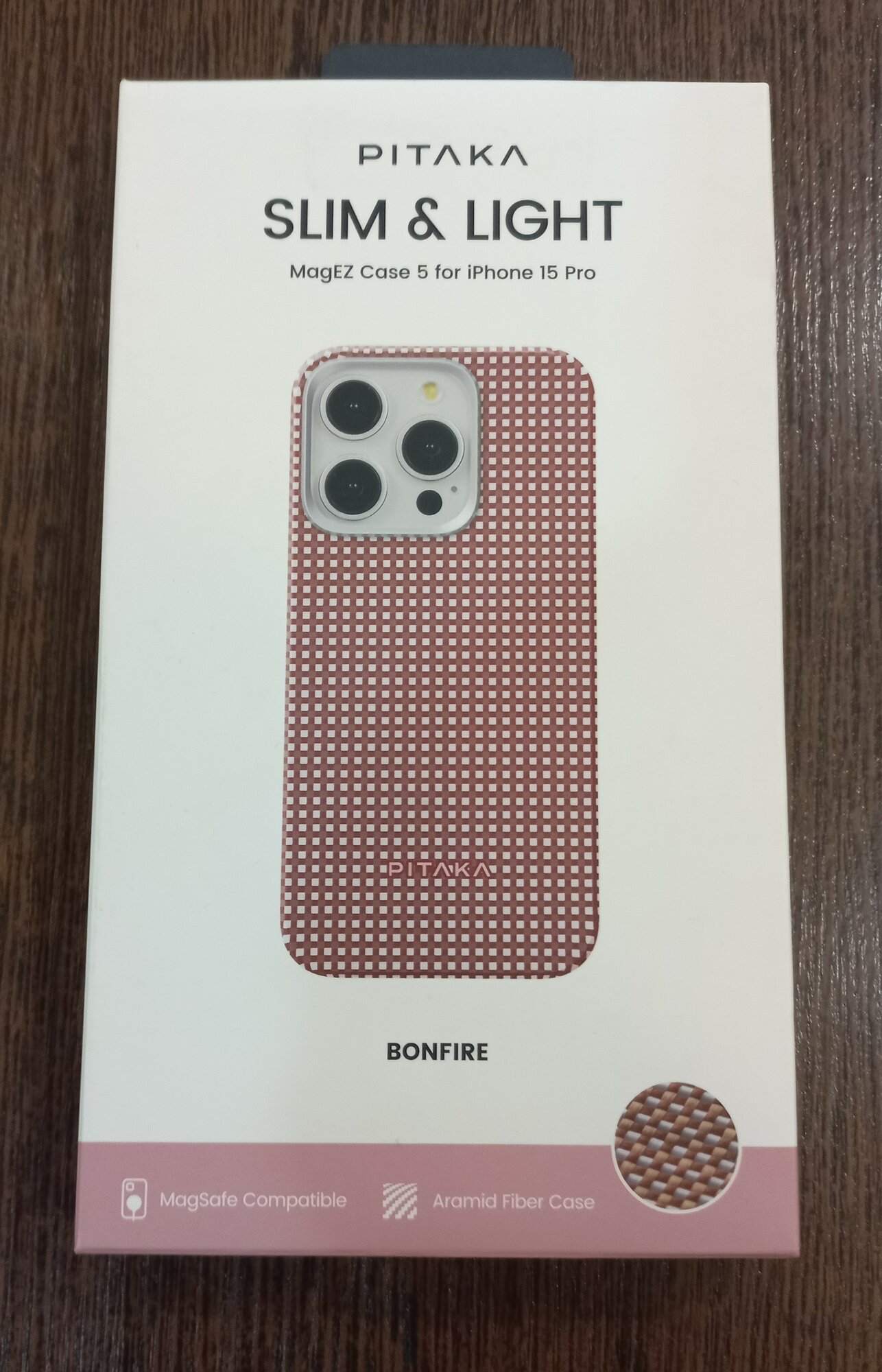 Чехол Pitaka SLIM & LIGHT. MagEZ Case 5 for iPh 15 Pro - 6.1" BONFIRE