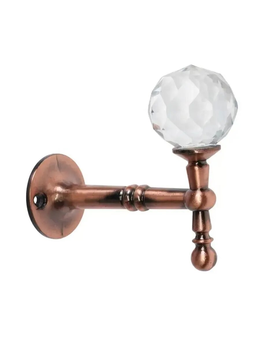 Стильные металлические крючки для штор в цвете меди (2 шт)