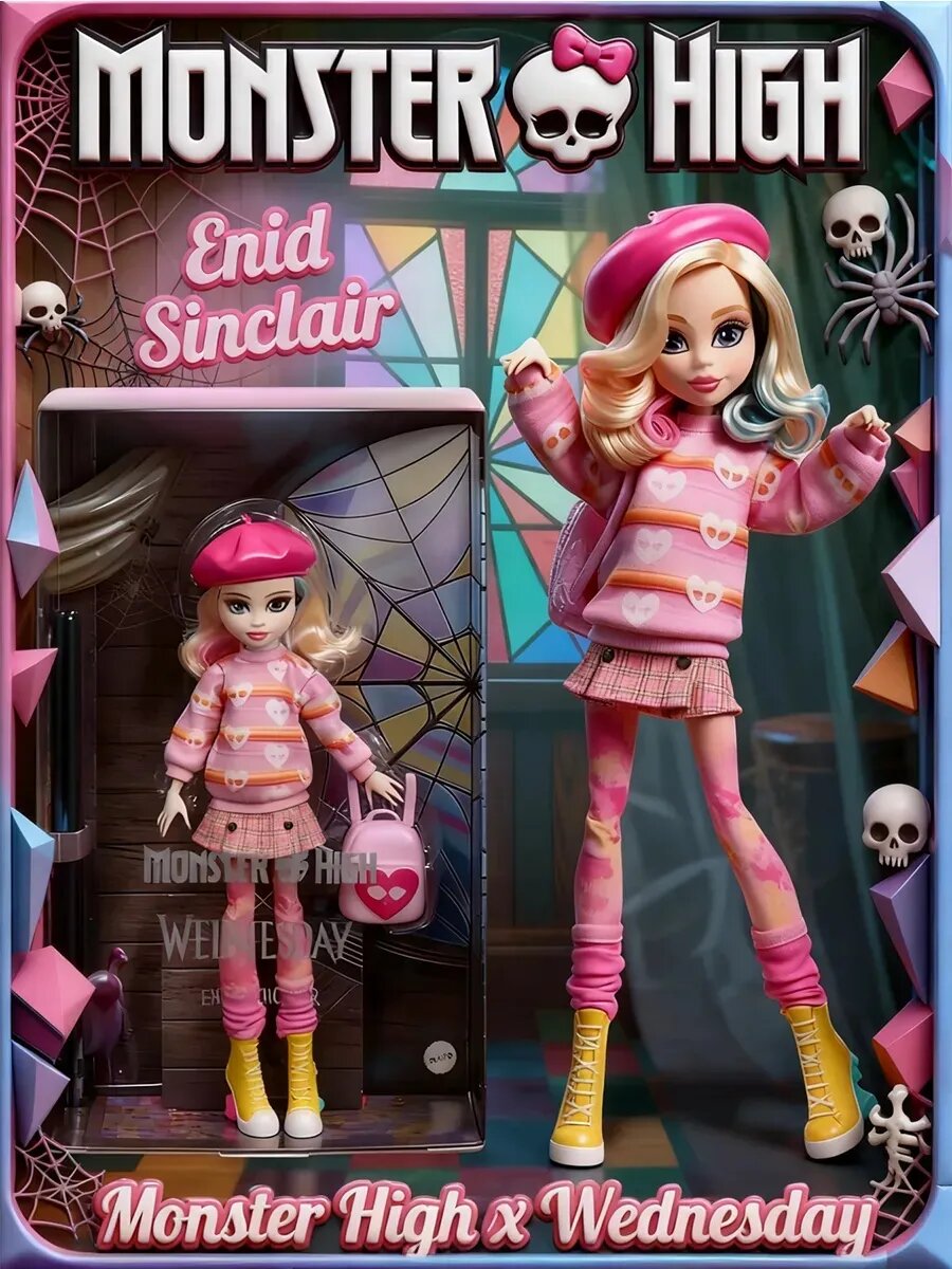 Mattel wednesday кукла монстр Хай уэнсдей Энид Синклер