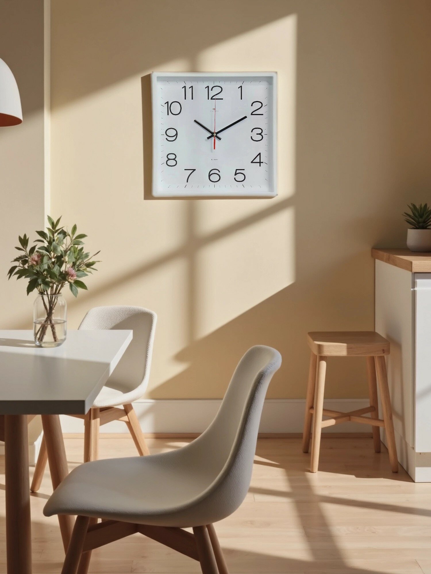 Часы настенные, квадратные, классические, 30*30 см, кварцевые