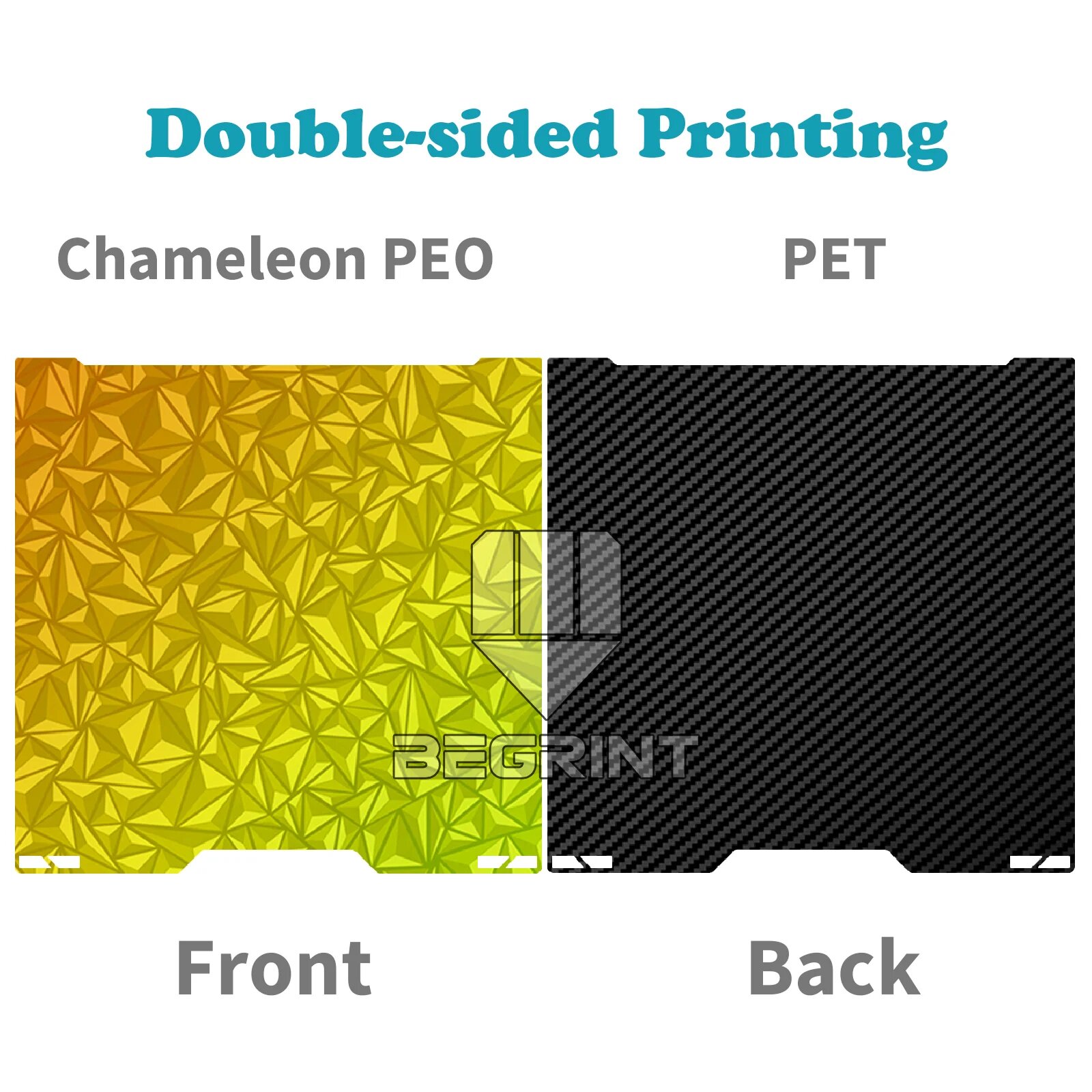 Для Bambu Lab H2D H2S сборная пластина ПЭТ лист двусторонняя текстурированная PEI гибкая пружинная стальная кровать с подогревом для бамбукового 3D-принтера