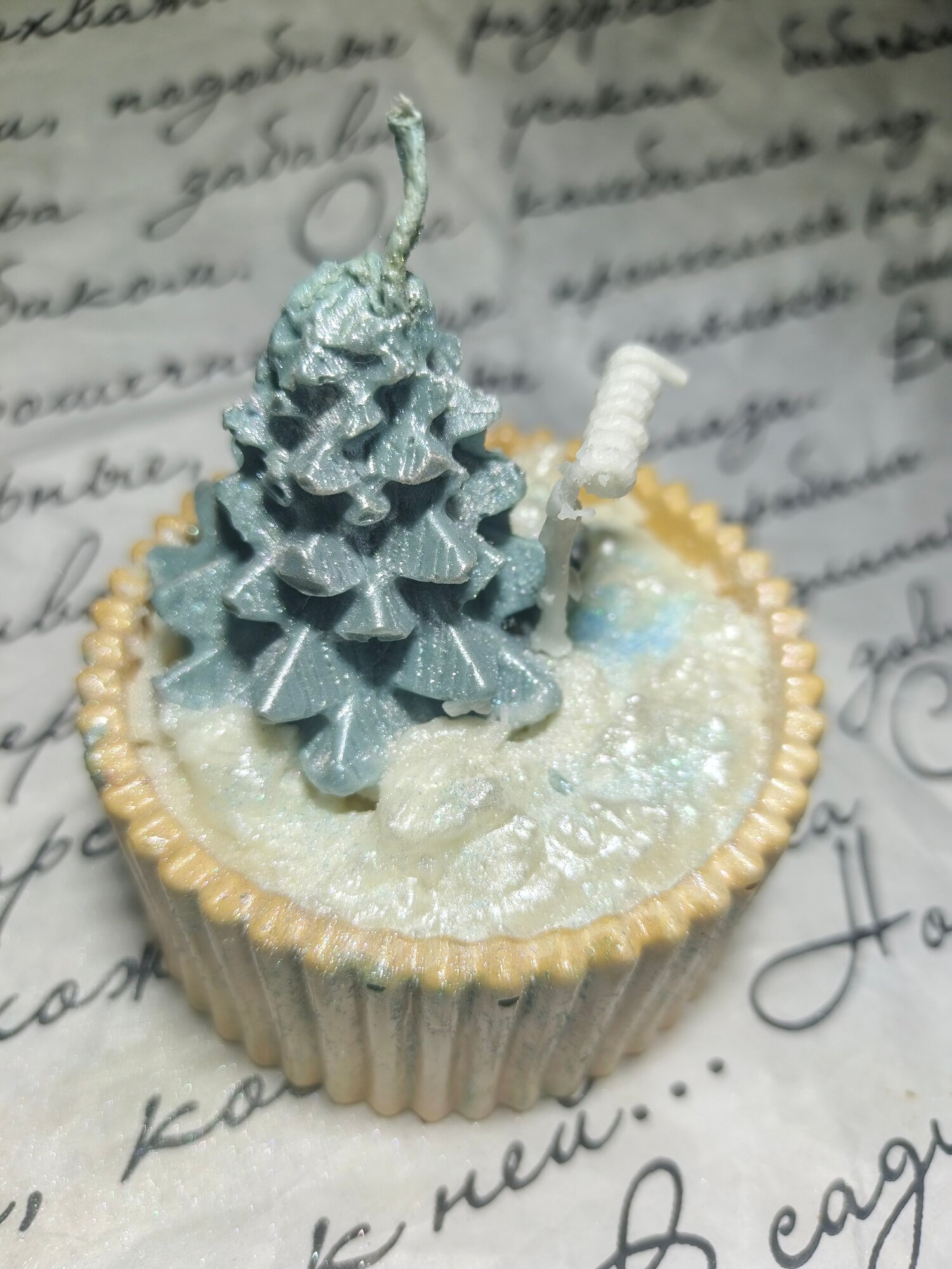 Свеча контейнерная " зимний лес "