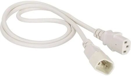 Шнур питания Lanmaster LAN-PP13/14-1.0-WH C13-С14 проводник:3x0.75мм2 1м 220В 10А белый