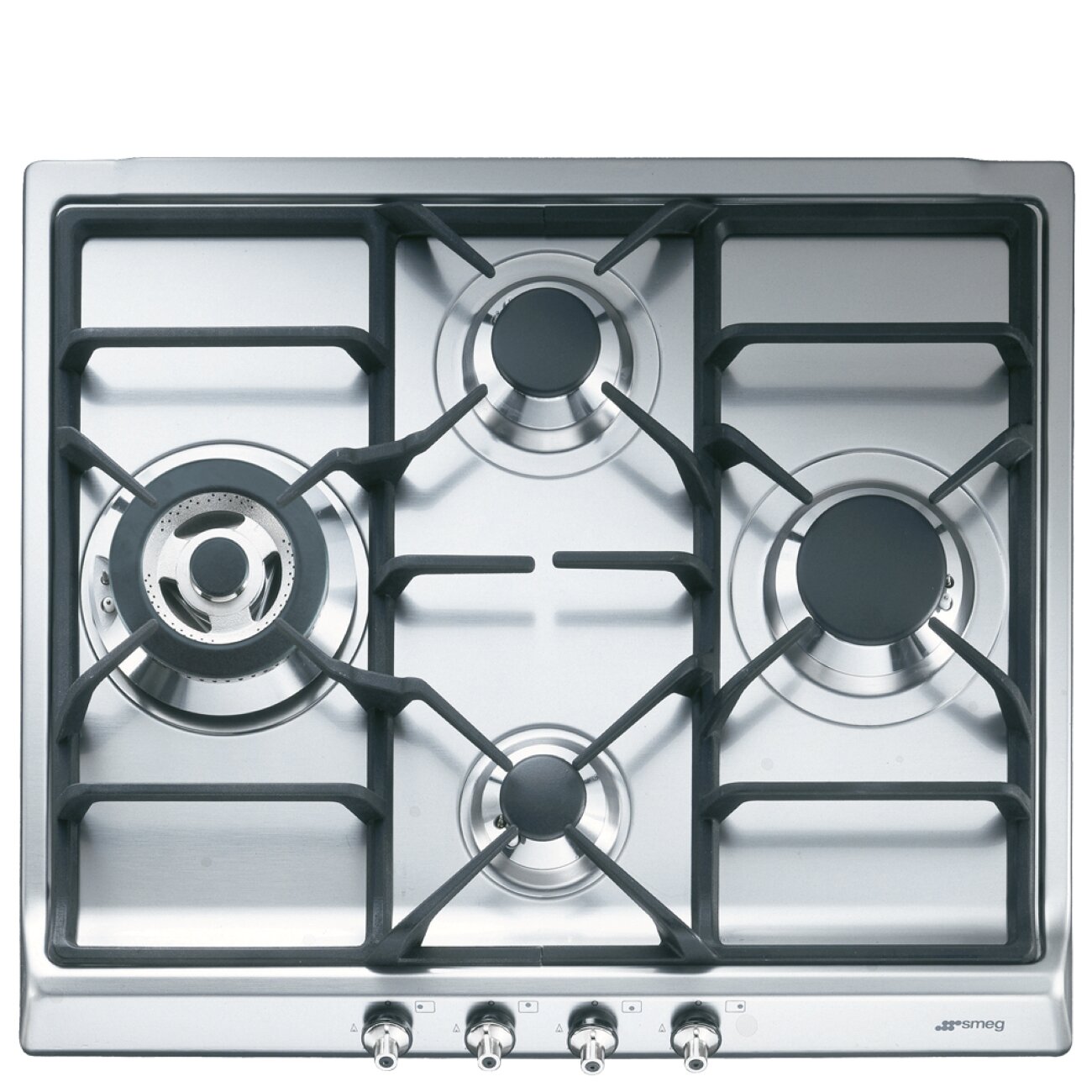 Варочная панель SMEG SER60SGH3, газовая, 4 конфорки, нержавеющая сталь