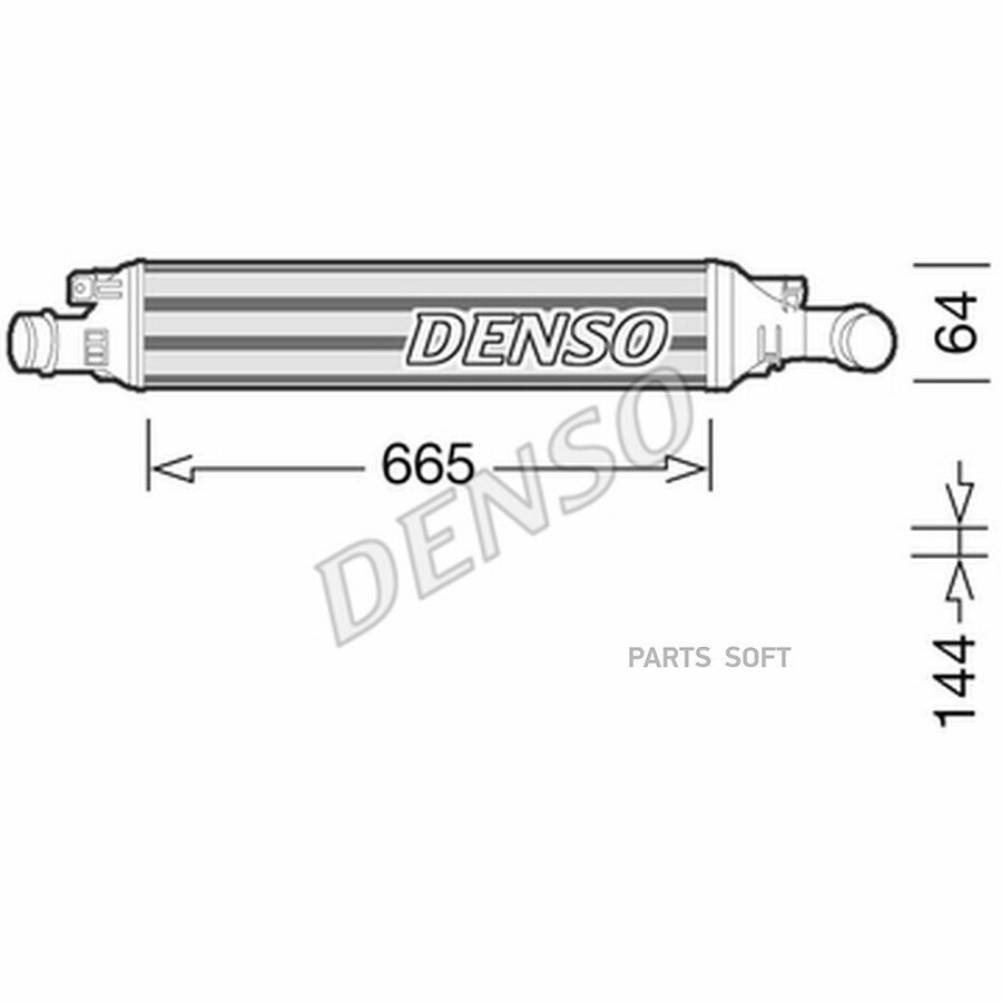 Интеркулер audi Q3 2.0TFSI 11-18/8U0145803F / 8U0145803B от официального дистрибьютора, DENSO, артикул DIT02036