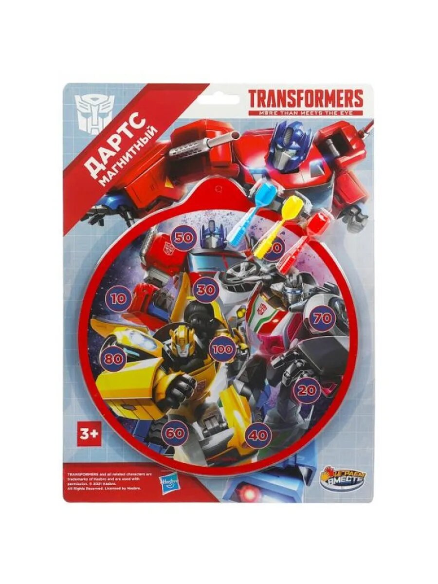 Дартс магнитный Трансформеры блист. 27x37,7x5см играем вмес