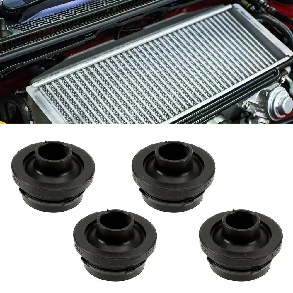4X Опорная Подушка Радиатора Резиновая Черная 16523-28030 Для Toyota RAV4 2006-2018