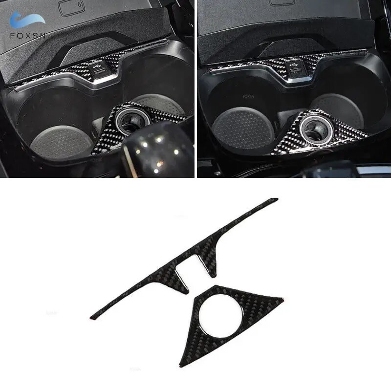 Для BMW 2 серии F44 2020 2021 2022 2023 2024 Стайлинг автомобиля, центральная консоль, панель переключения передач, держатель чашки для воды, рамка, наклейка, отделка