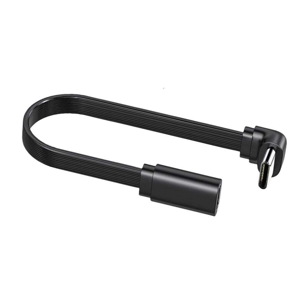 Плоский удлинительный кабель для передачи данных Fast charge 66WTypeC от мужчины к женщине-10 см-одинарный колено