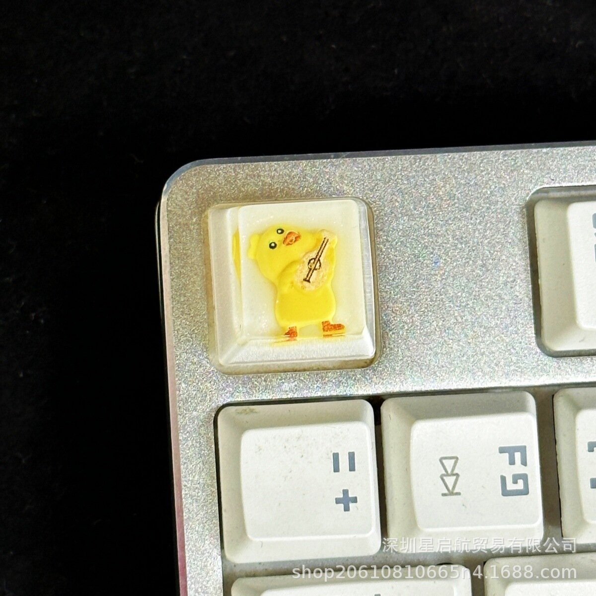 Трансграничный diy личность мультфильм капающий клей прозрачная маленькая желтая утка колпачок милая утка