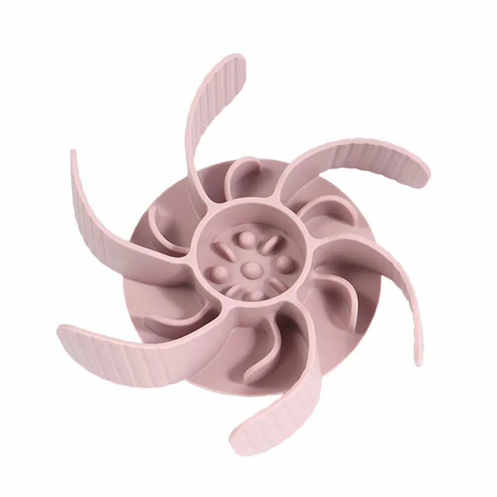 Коврик для медленного кормления собаки из силикона, против скольжения, с присоской, Розовый