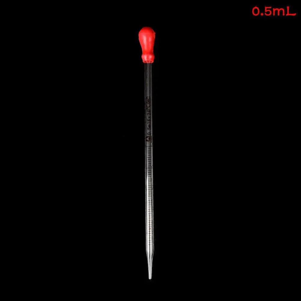 Стеклянные пипетки-капельницы 0.5 мл, 1 мл, 2 мл, 3 мл, 5 мл, 10 мл Красный, 0.5ml Red Cap