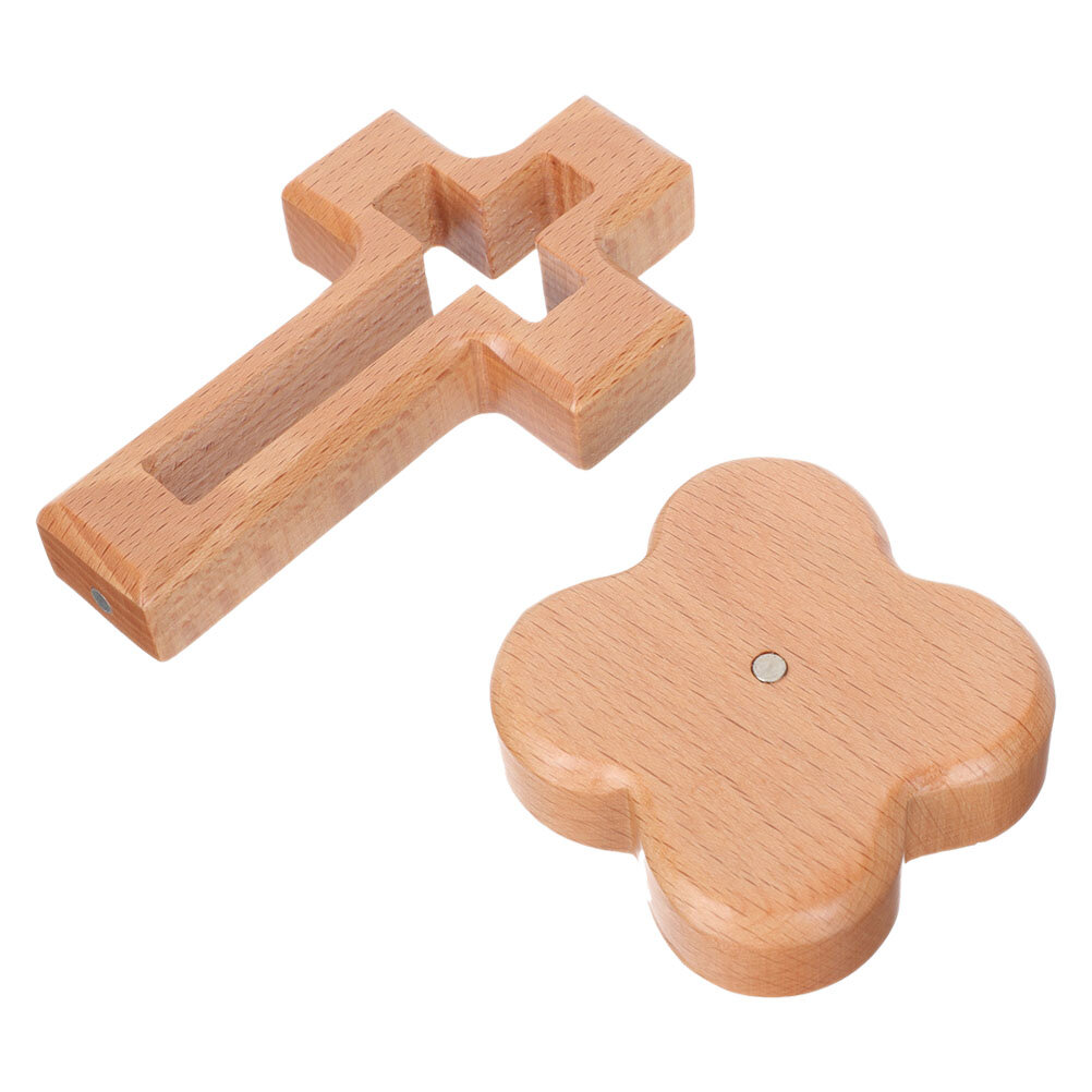 Религиозный Крест С Подставкой, Деревянный, Бежевый, 1 Комплект, 14.50X7.00X7.00 См, Для Христианских Пользователей