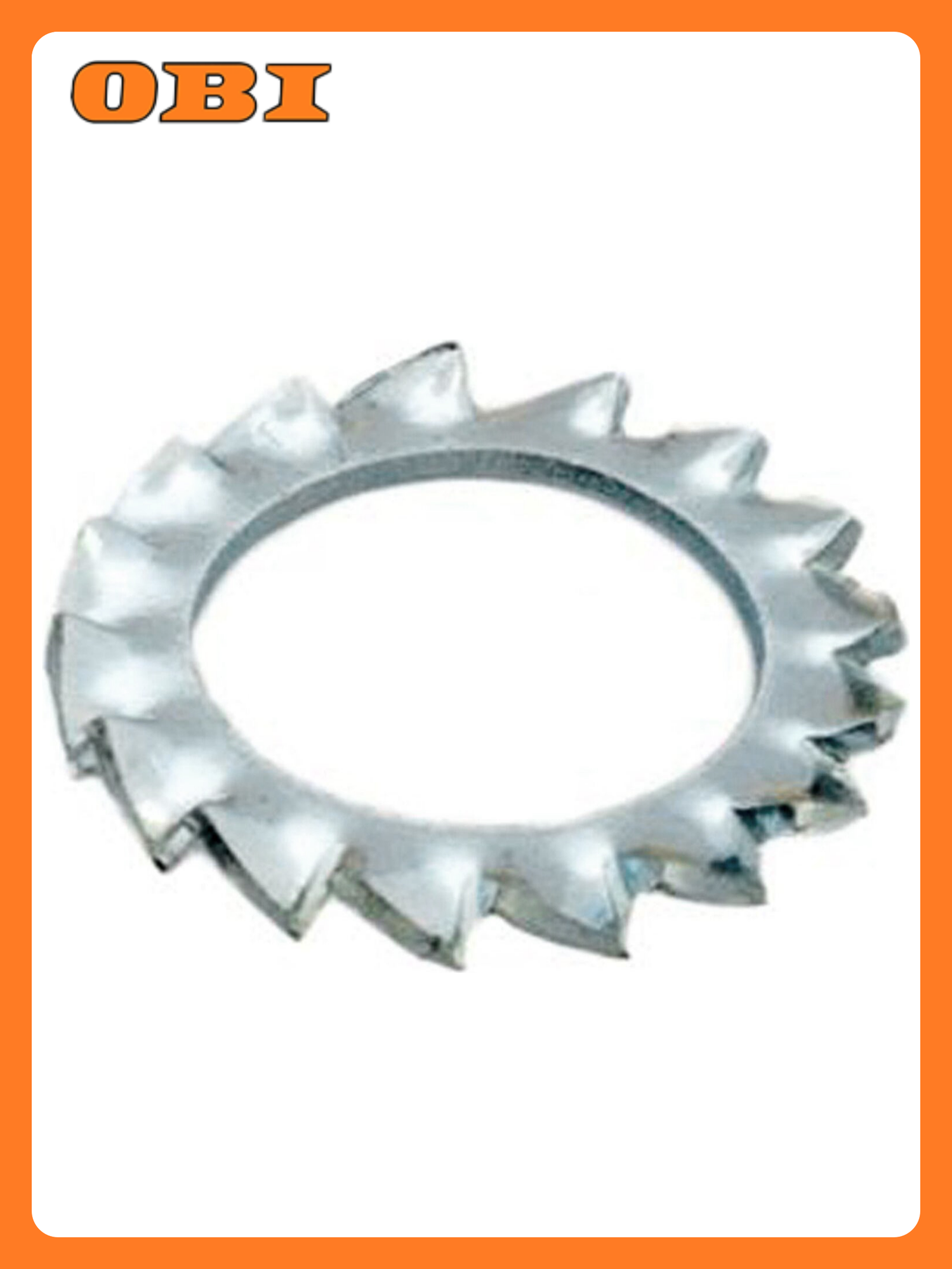 Шайба стопорная Стройбат DIN 6798, оцинкованная сталь, серебристая, М10, 6шт