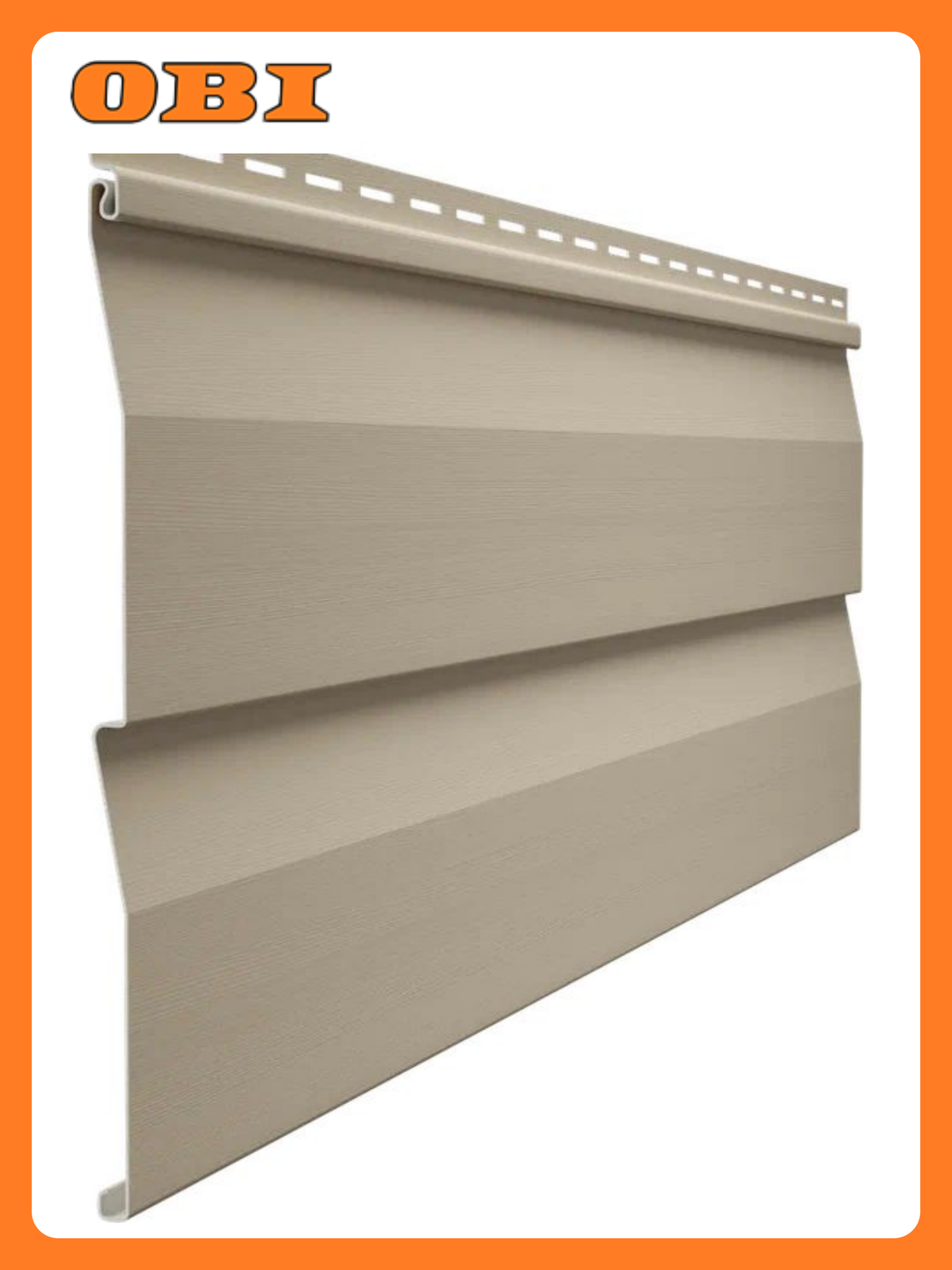 Сайдинг Docke STANDARD D4,5D, бежевый, рельефный, винил, 300 см