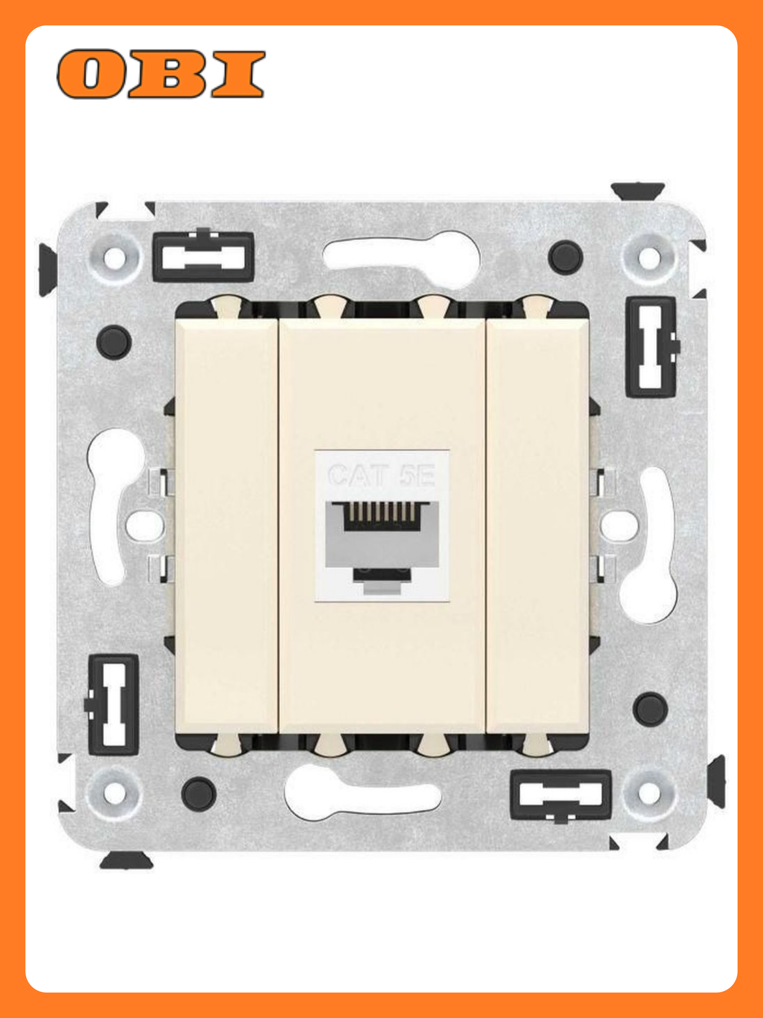 Розетка DKC "Avanti", RJ45, для интернета, белая, бежевая, 1 шт