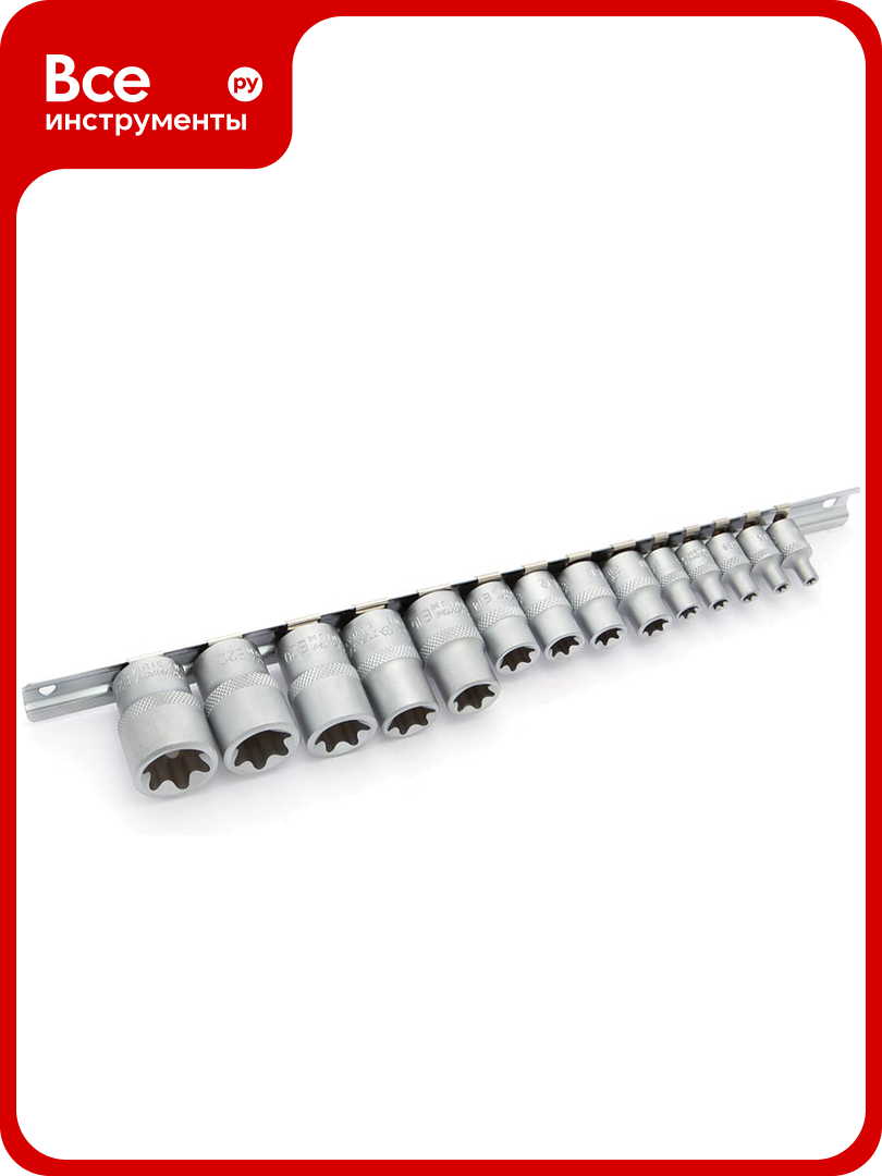 Набор, Дело, головок Дело Техники TORX 1/4", 3/8", 1/2", 14шт. 623714, хромванадиевой стали, предметов