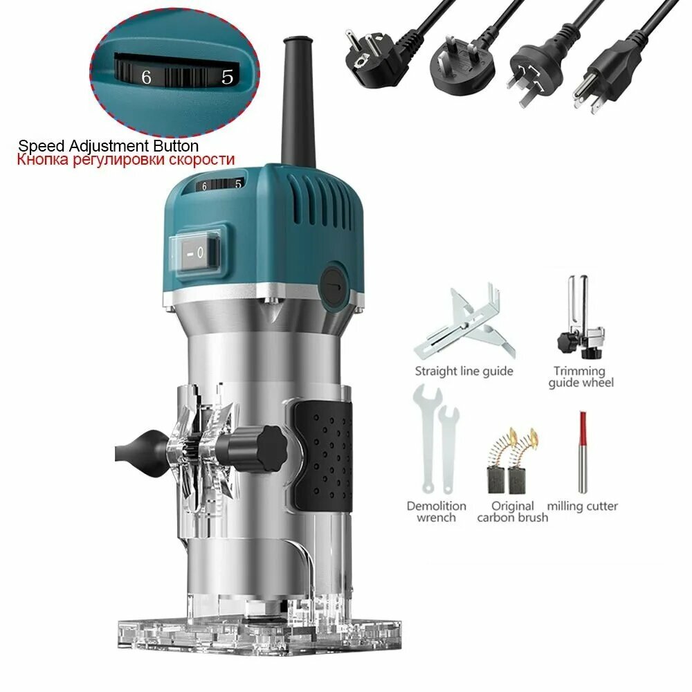 800W 6 быстро регулируемый электрообрезной станок деревообрабатывающий фрезерный станок