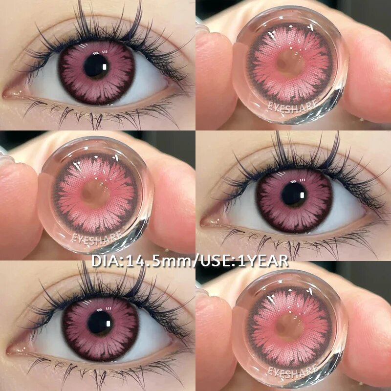 Контактные Линзы EYESHARE На Хэллоуин, 2 Шт, Фиолетовые, Для Косплея, Модные, Красивые, Одноразовые, HEMA-линзы