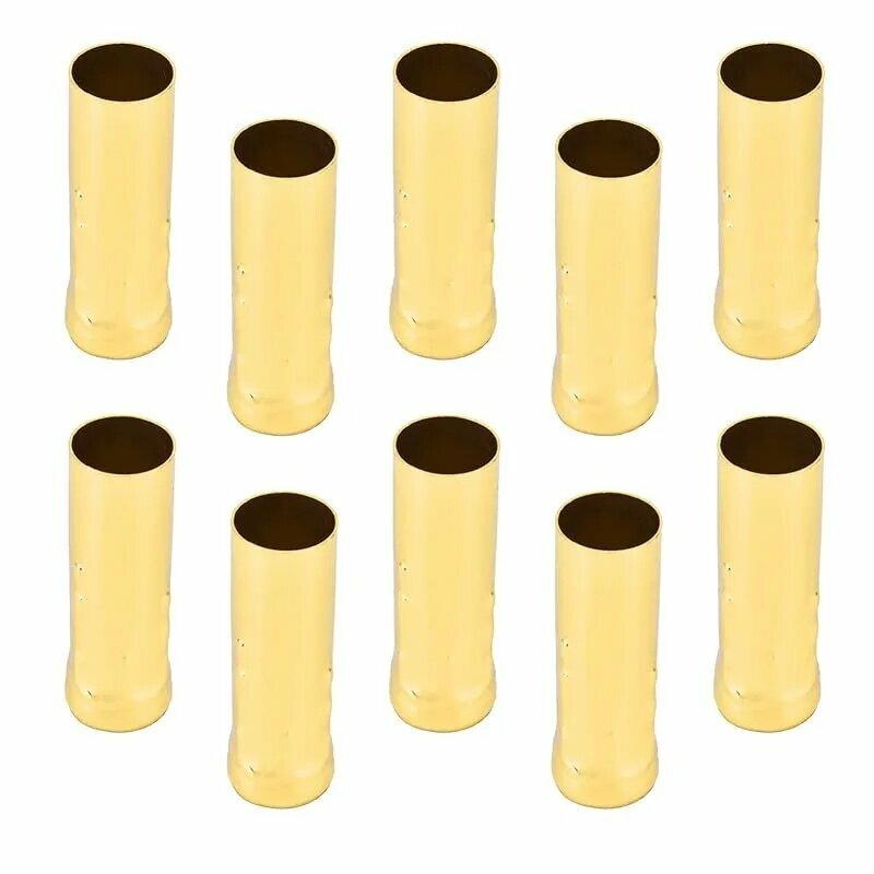 10шт Металлическая трубка E14 для держателя лампы-свечи, основание лампы, Аксессуары для освещения 25x80 мм