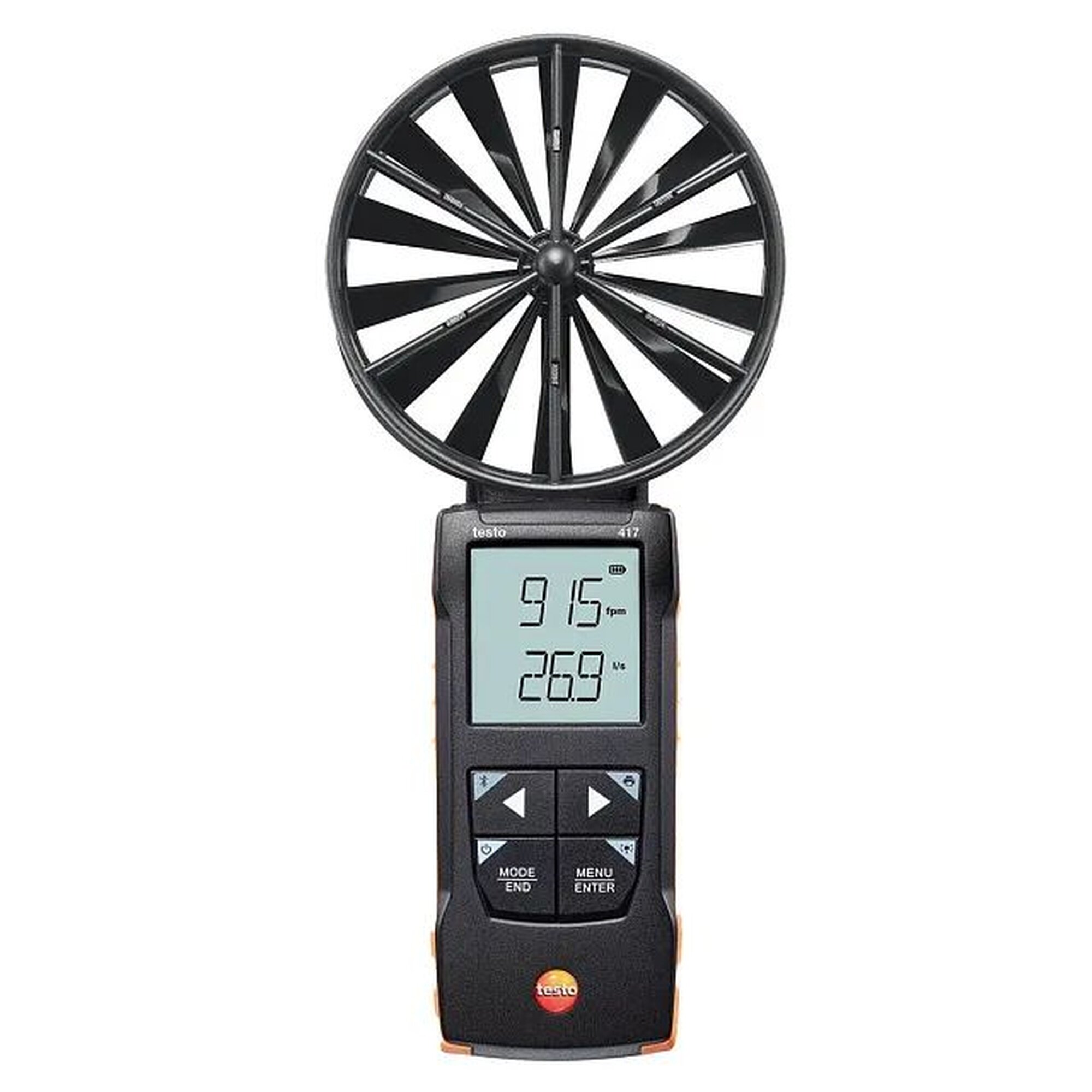 Testo 417 Анемометр цифровой с подключением к приложению, 0,3 - 20 м/с