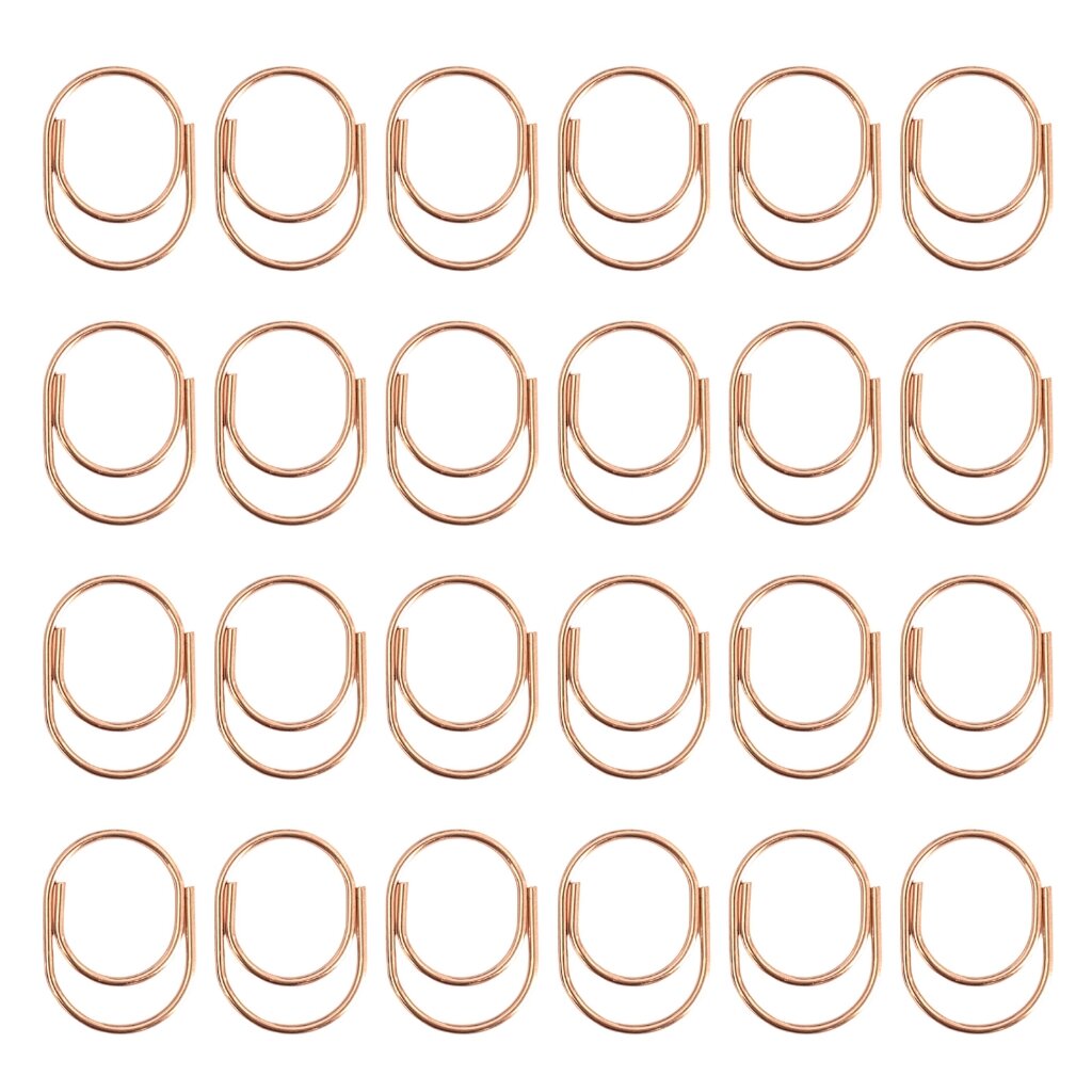 24шт Многофункциональные скрепки для бумаги 25x19 мм разного цвета металлические зажимы для файлов