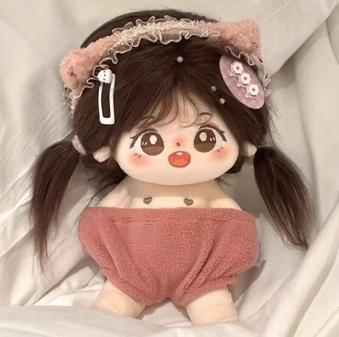 Хлопковая кукла 20 см без каких-либо атрибутов, кукла-знаменитость, человекообразная фигурка, с длинными, кудрявыми, вьющимися волосами, милая игрушка.