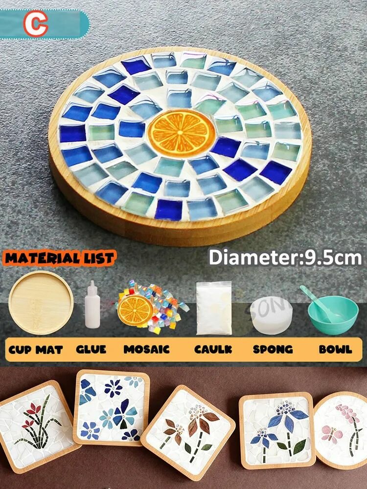 Стеклянные Мозаичные Коврики, Головоломки Ручной Работы DIY Art, 15, Коробка 10 * 10 * 10 Cm