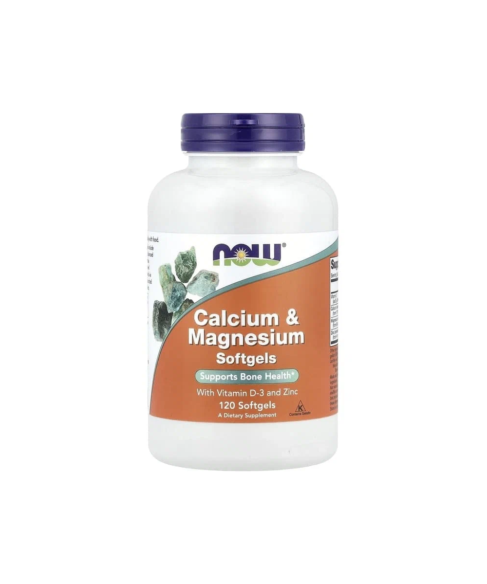 NOW Foods Calcium and Magnesium Softgels, Кальций и магний 120 гел. капсул