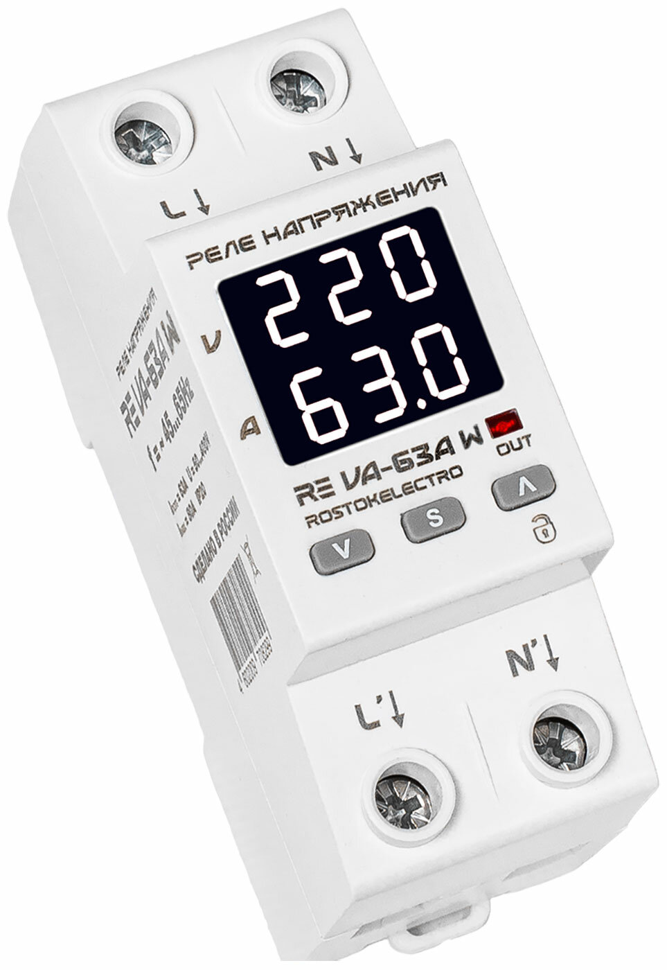 Реле напряжения RE VA-63A W