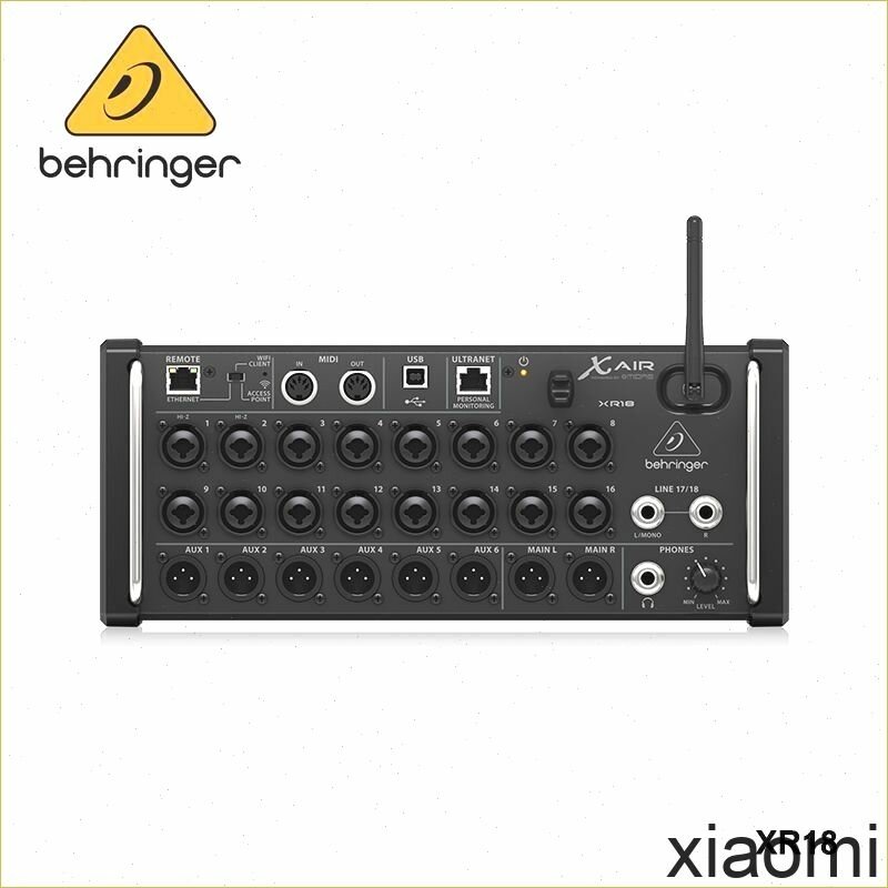 Behringer X AIR XR18 18-канальный 12-шинный цифровой микшер, 16 программируемых предусилителей Midas, встроенный модуль WiFi и многоканальный USB-аудиоинтерфейс