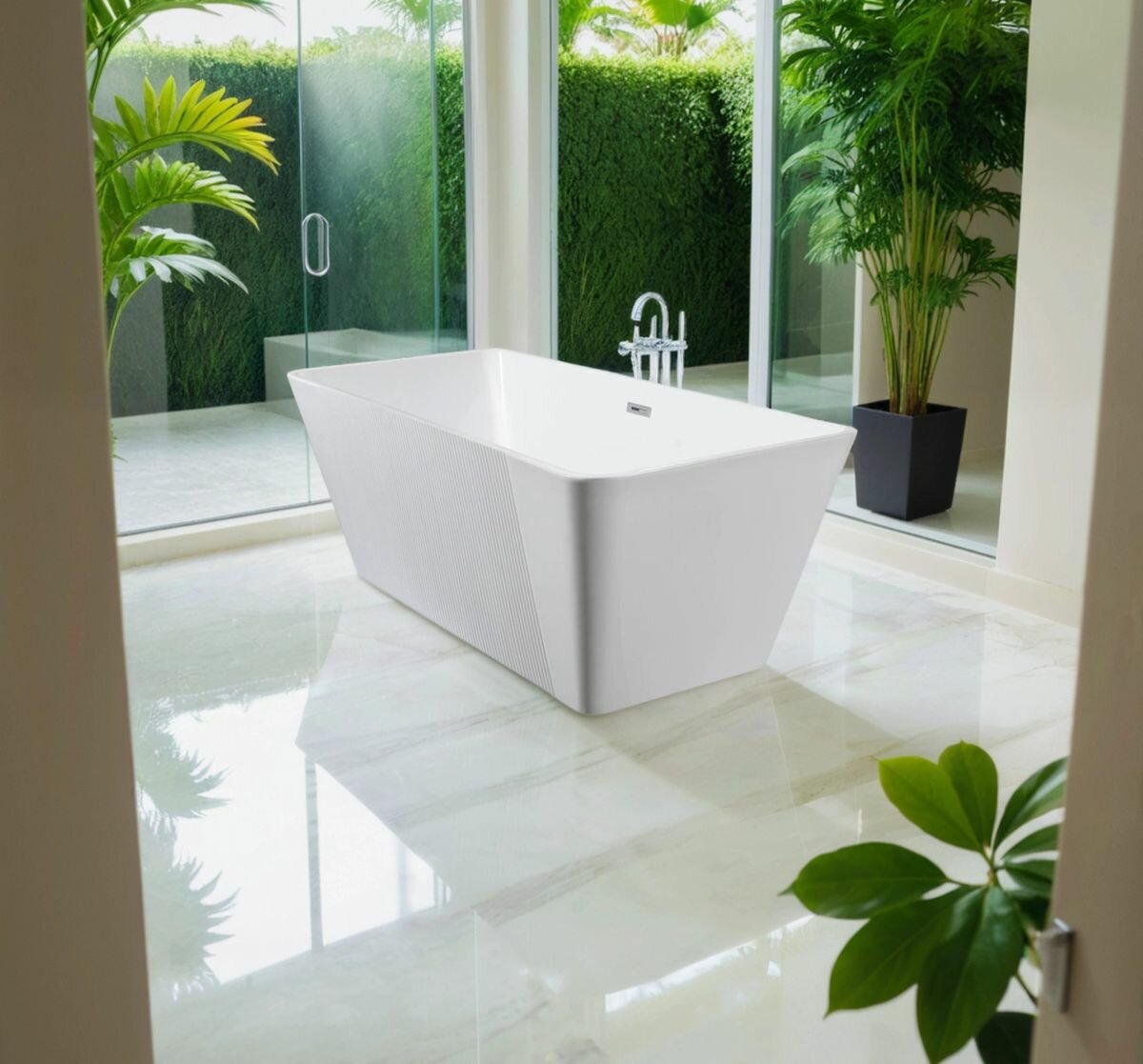 Ванна акриловая отдельностоящая 1700х750х580 прямоугольная LORANTO CS-13-170 в комплекте с сифоном и опорными ножками