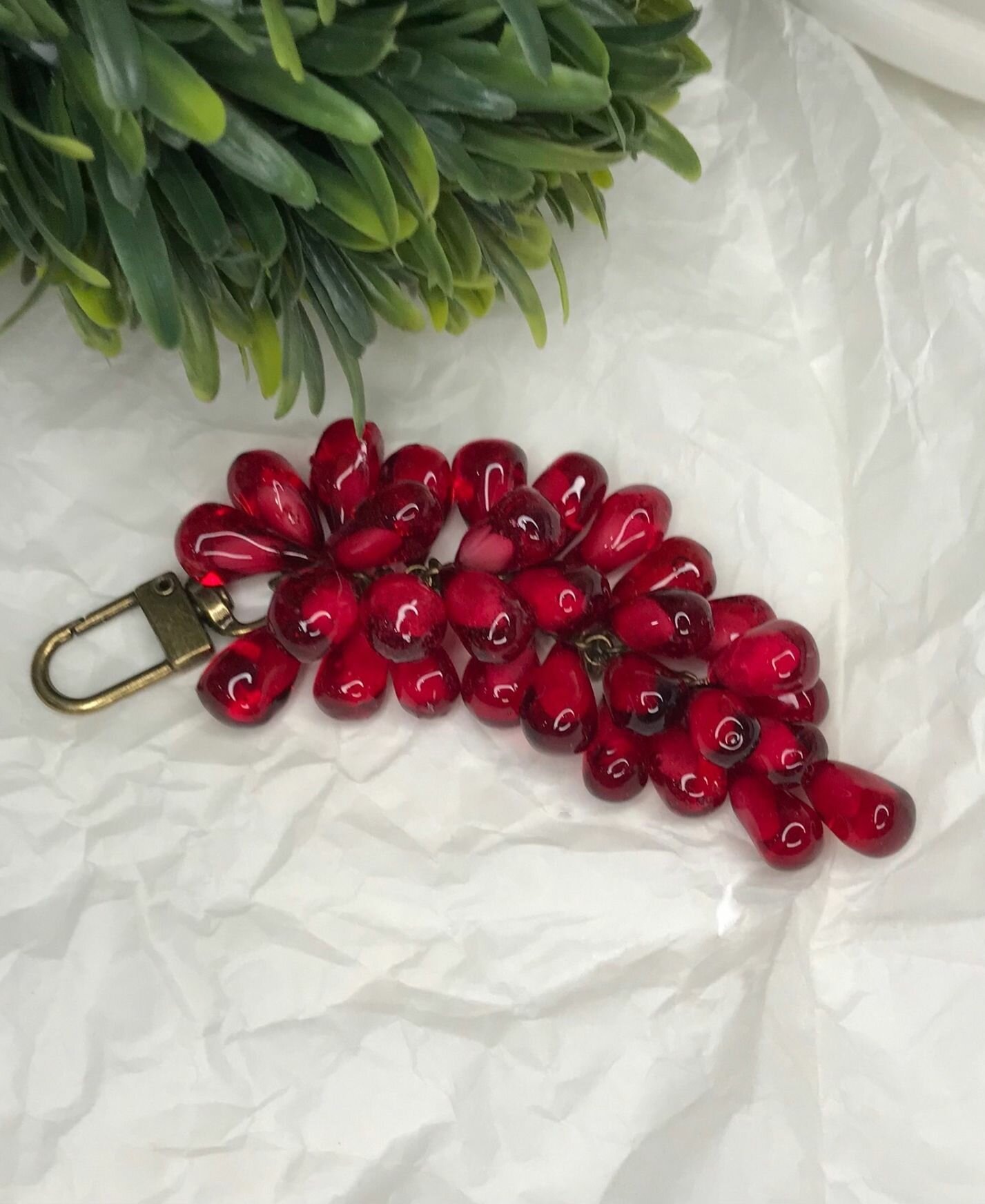 Подвеска *Гранат* для сумки. 9,5см.