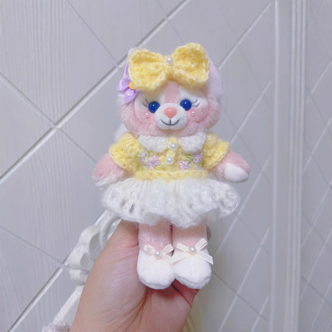 Вязаная крючком одежда с подвеской Lina Belle, кукольный наряд StellaLou с подтяжками. Belle Yellow Little Fragrance