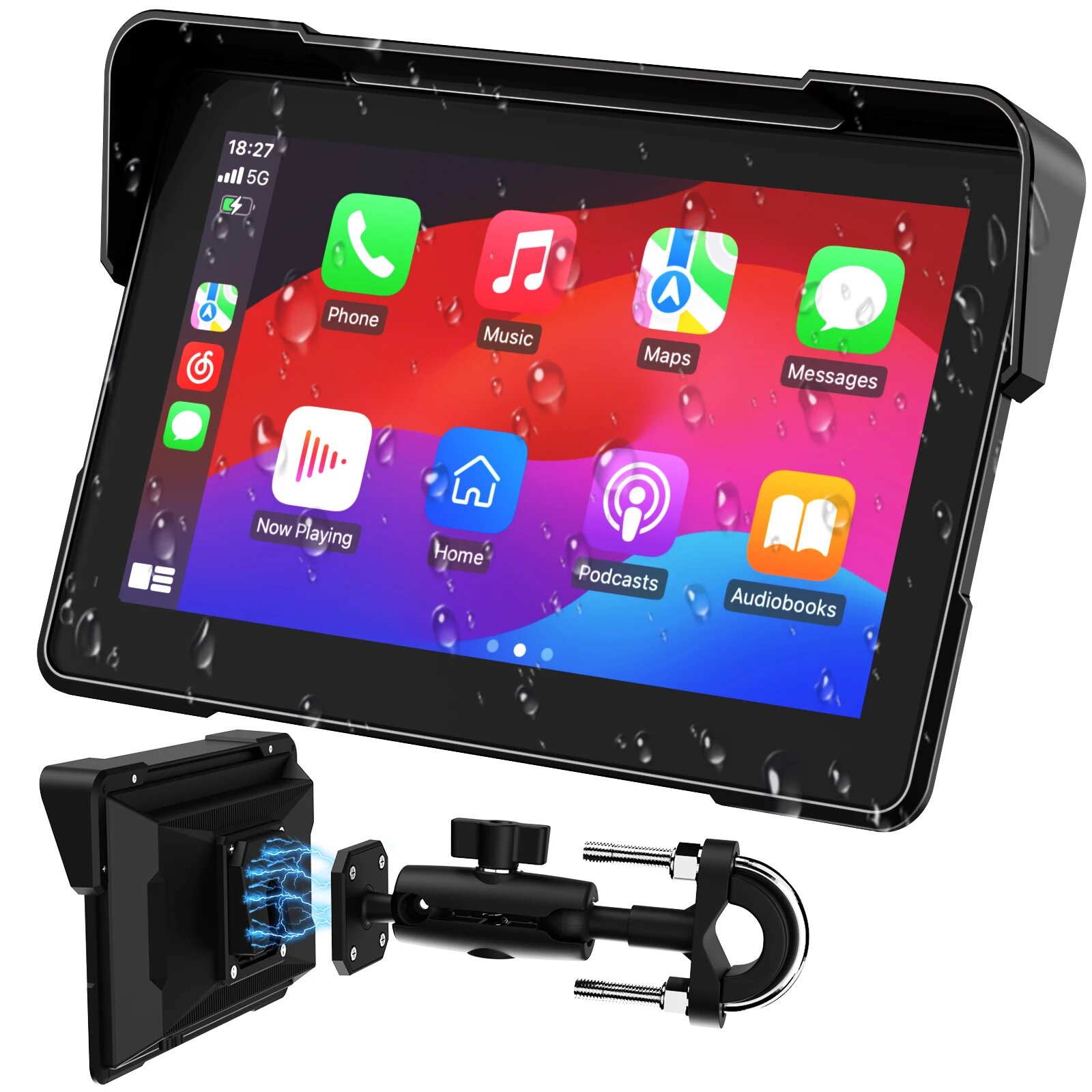 7,0-дюймовый портативный мотоциклетный навигационный экран, беспроводной CarPlay, мотоцикл, GPS Para Moto, Android, автоматический монитор, водонепроницаемый